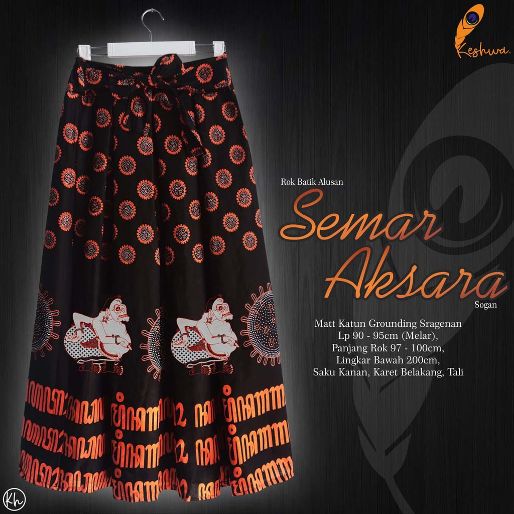 New Skirt BATIK ALUSAN SEMAR ORIGINAL AKSARA BY KESHWA | Shopee Singapore
