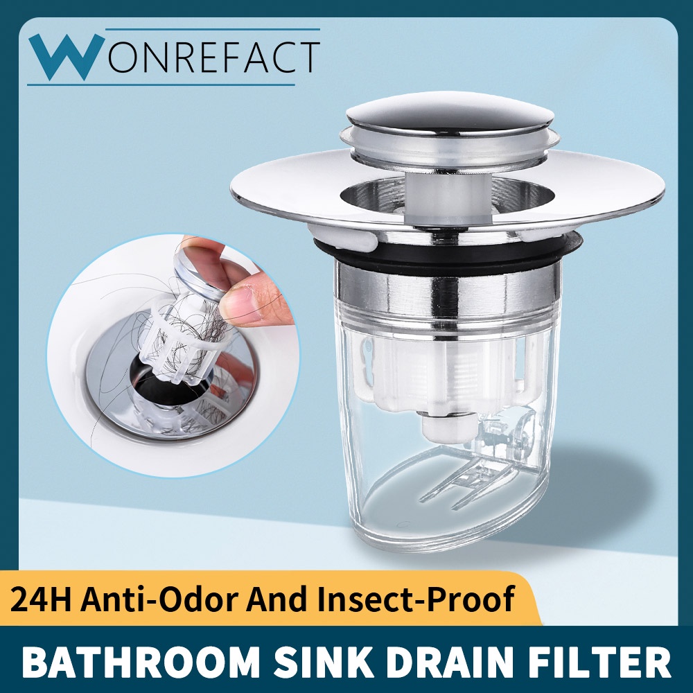 Universal Brass Pop-Up Bounce Core / Drain Filter Basin / Hair Filter ...