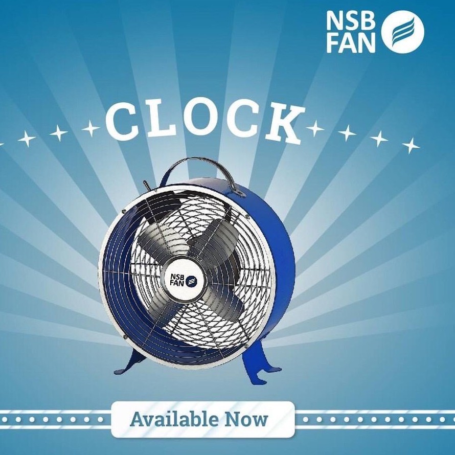NSB RETRO TABLE FAN (CLOCK) | Shopee Singapore