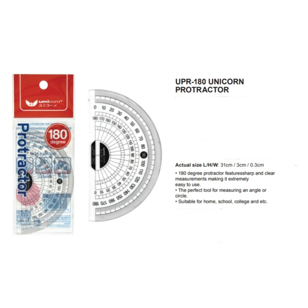[NEWSTORE] PROTRACTOR RULER 180 / 360 MEASURING ANGLES JANGKA SUDUT ...