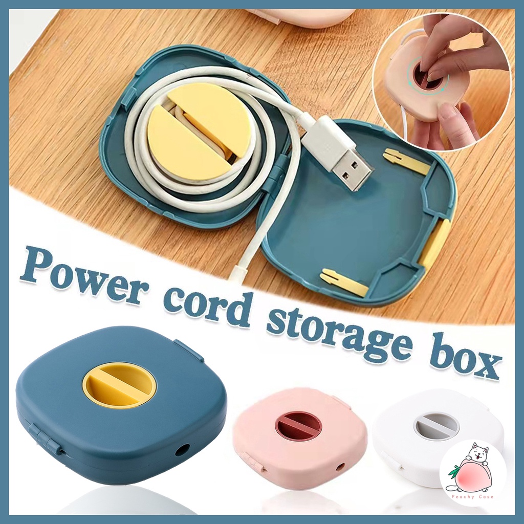 Rotatable Multi-Function Earphone Cable Organizer Storage Box Phone ...