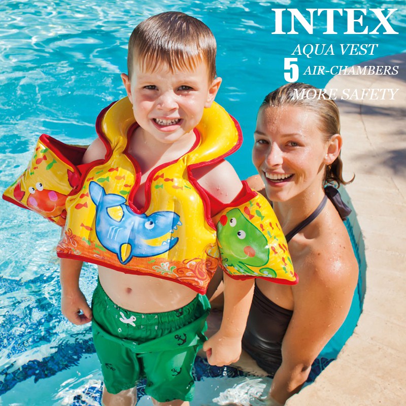 INTEX AQUA VEST*Inflatable Jacket*PUMP TO CHOOSE | Shopee Singapore