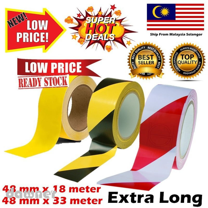 (READY STOCK ) Floor Tape 48mm X 33m Floor Safety Caution Warning Tape ...