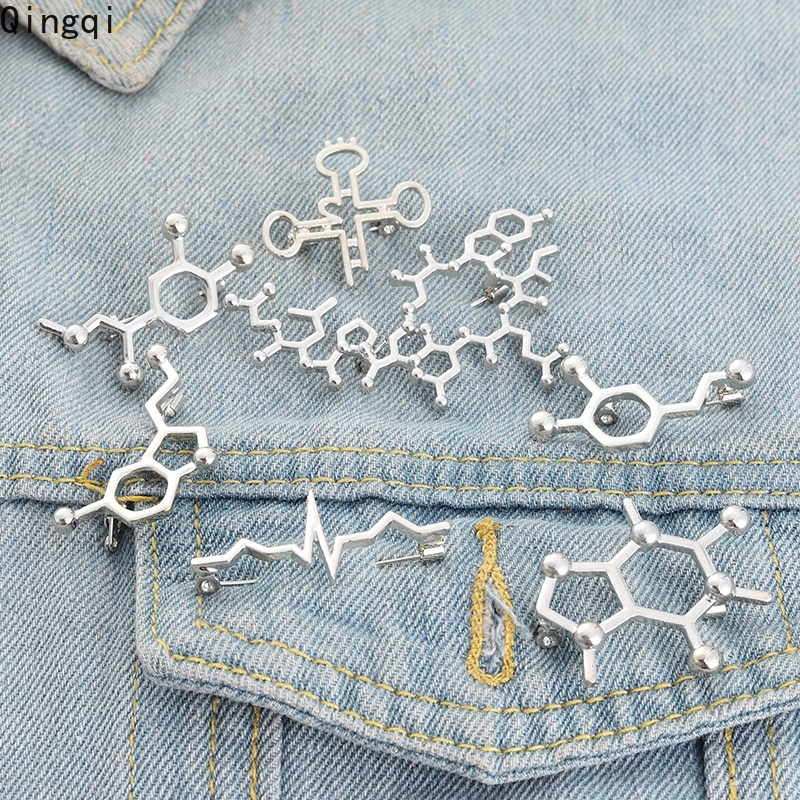 Chemical Structure Enamel Pins Organic Chemistry Brooch Lapel Badges ...