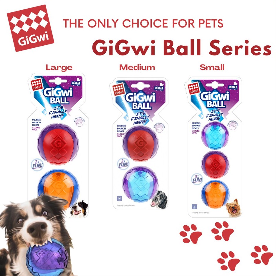 GiGwi Ball Series: Bouncy, Interactive, Durable Toy Dog Balls (Colour ...