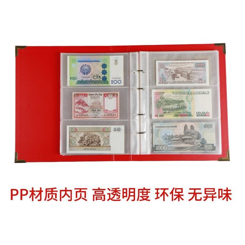 Large Capacity Coin Collection Book Banknotes Coins RMB Collection Book ...