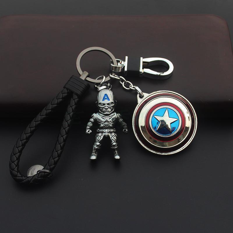 Marvel Avengers creative Iron Man car keychain Captain America pendant ...