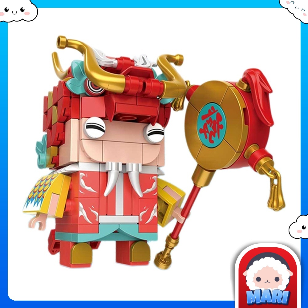 Decool 69002 Cute Head Blocks Dragon Dance Big Head Guy CNY New Year ...