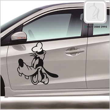 Cutting guffy dog face car stickers, cool top car door body glass ...