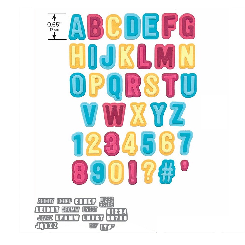Mini Alphabet and Numbers Cutting Dies Carbon Steel Stencil for DIY ...