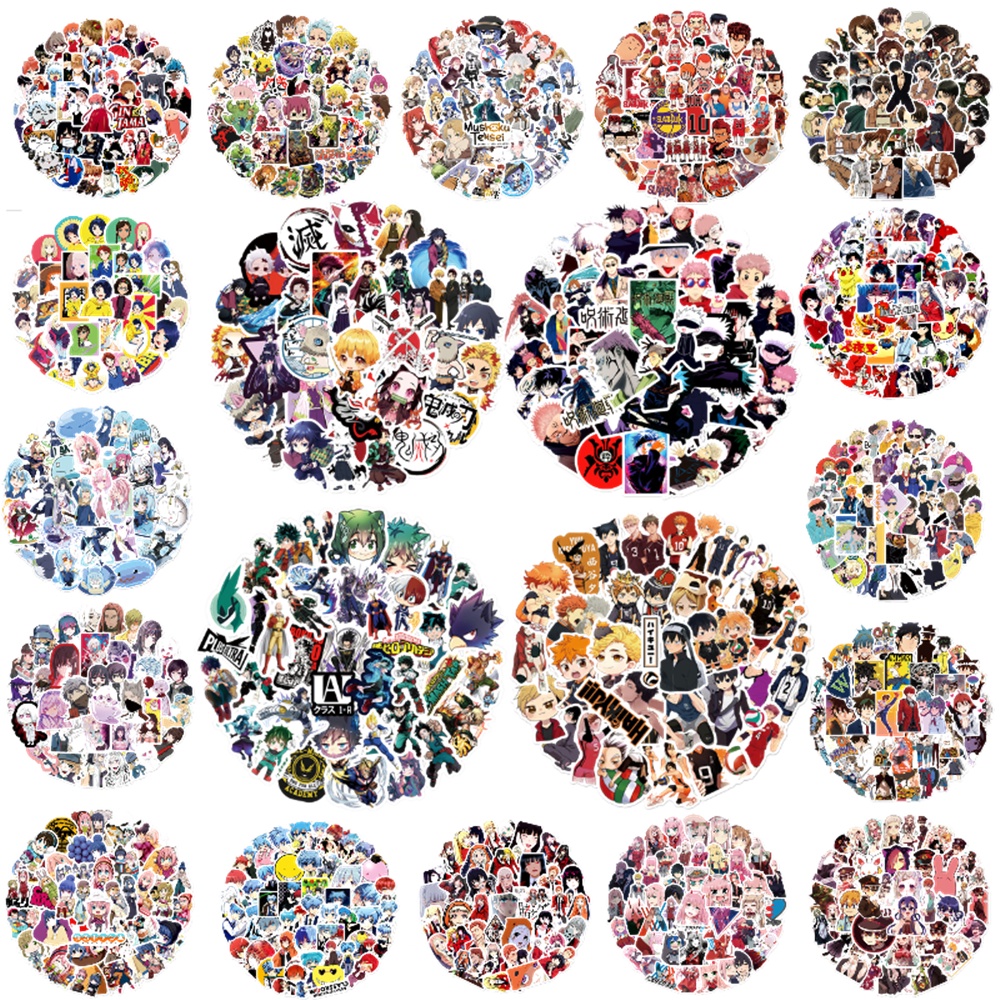 50PCS New Style Japanese Anime Stickers Inuyasha/Tokyo Ghoul/FAIRY TAIL ...