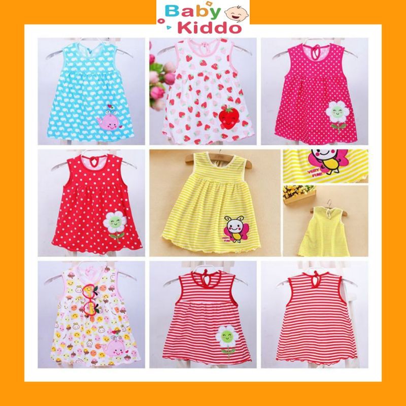 0-24M Newborns Baby Girl Cotton Flower Dresses Baby Dress Summer Dress ...