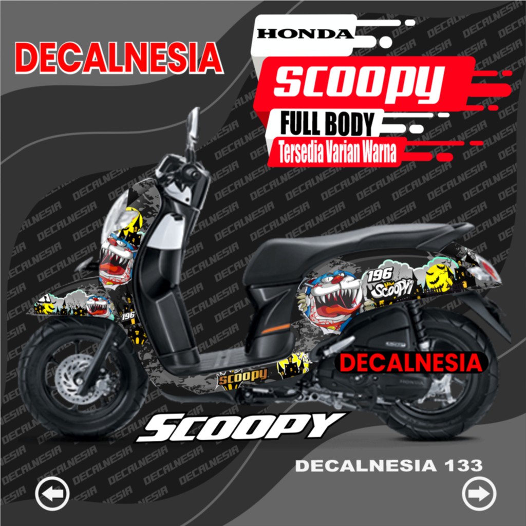 Scoopy Decal Racing Variation Scoopy Motorcycle Sticker - Scoopy ...