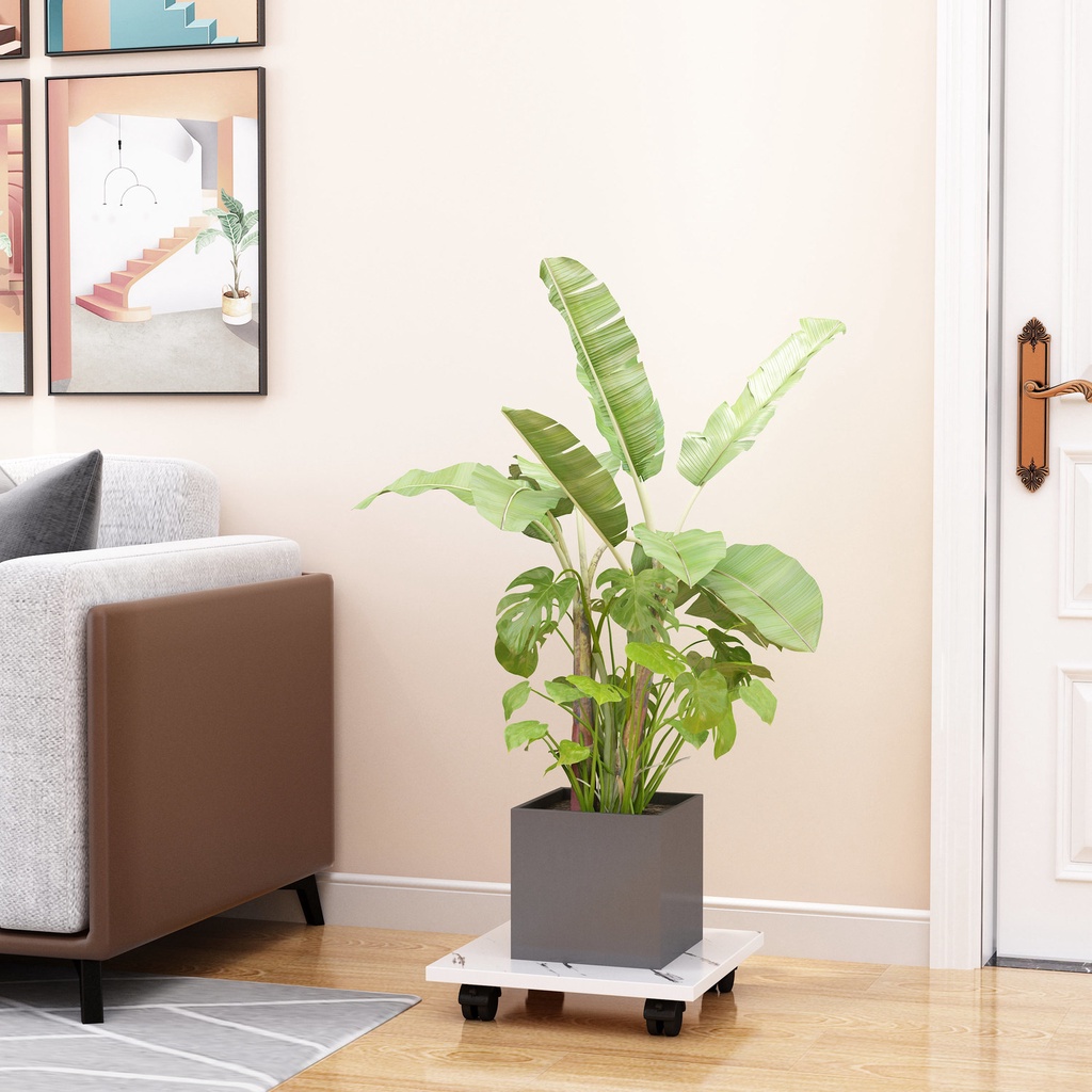 Rectangular Mobile Tray Flowerpot Base Universal Wheel with Roller ...