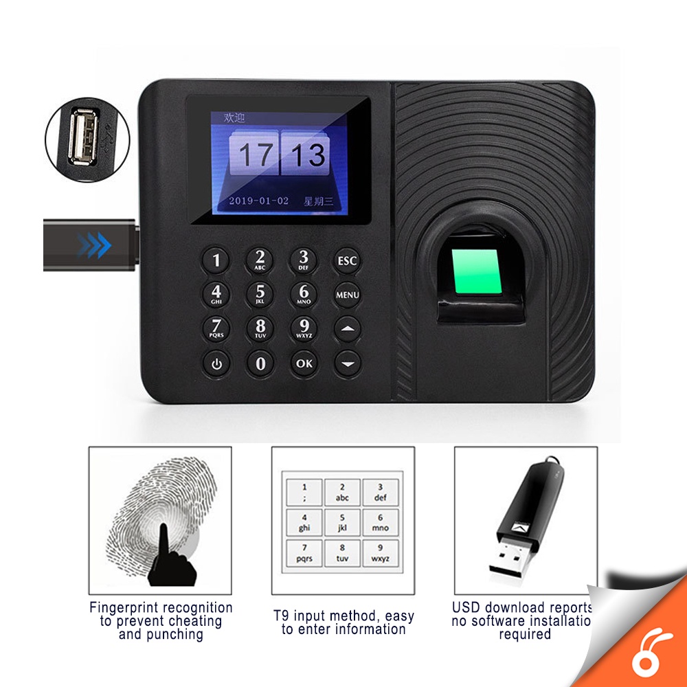 6102 FINGERPRINT TIME CLOCK Fingerprint Attendance Machine/Time ...