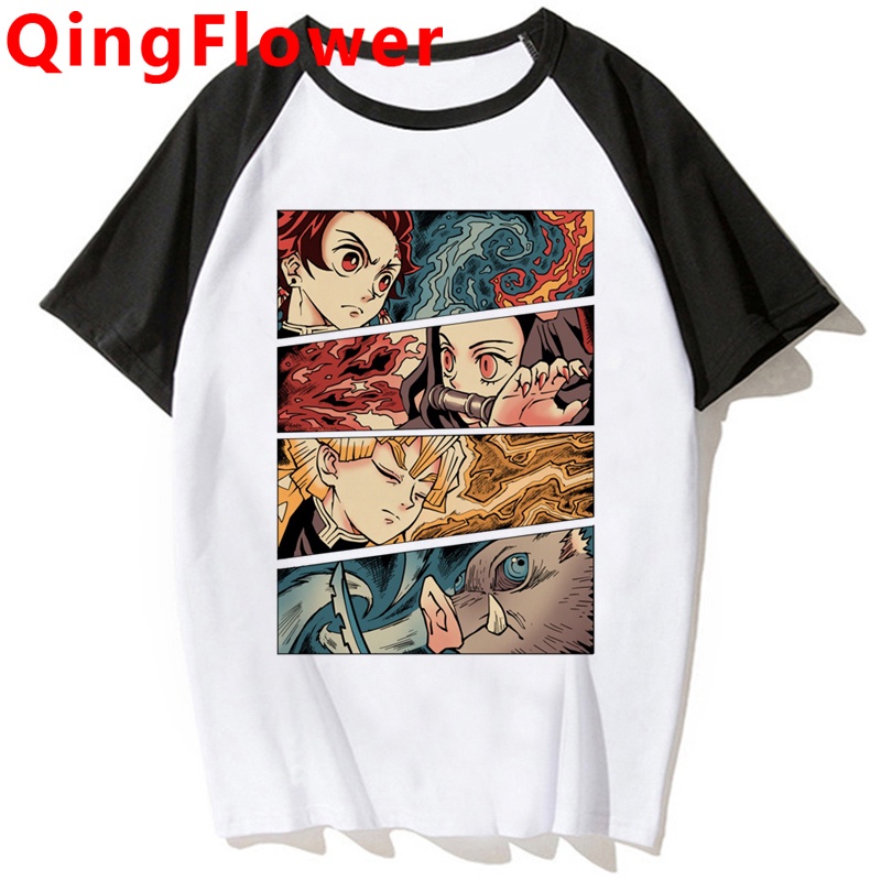 Demon Slayer t shirt female kawaii couple clothes aesthetic y2k clothes ...