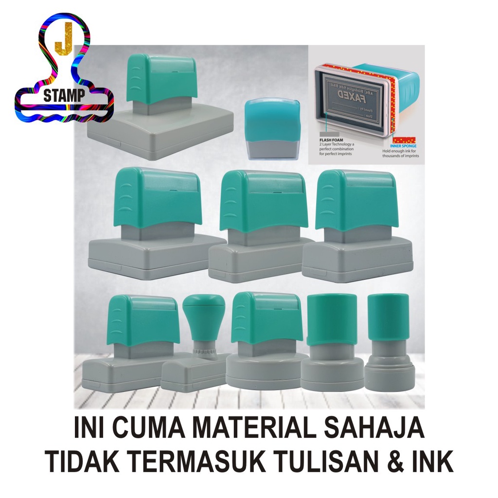 Stamp chop | flash stamp body set only (TIDAK TERMASUK TULISAN / MESIN ...