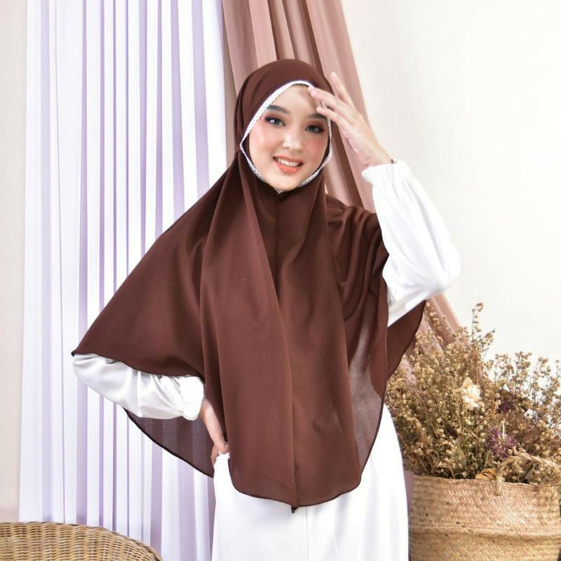 Bergo maryam Lace jumbo Size XL/ maryam Lace XL/ maryam Lace XL ...