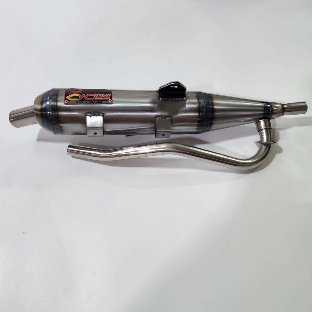 Cyclone, Chen style pipe, raw work, long stainless steel nipple, closed ...