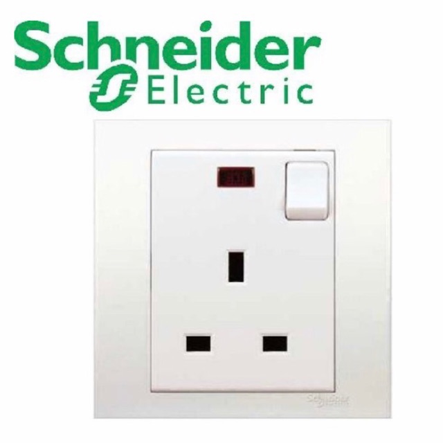 Schneider Vivace 13A switch switched socket outlet with neon SIRIM ...
