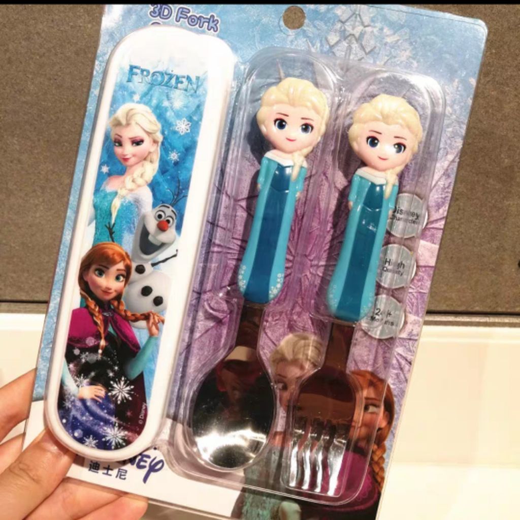 Disney Frozen elsa anna spoon and fork cutlery gift set for children ...