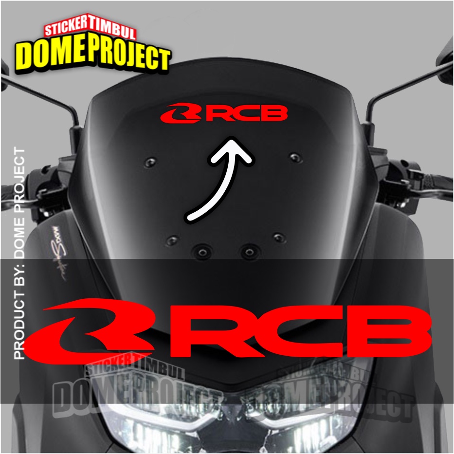 MOTORCYCLE STICKER CUTTING DECAL STICKER MOTORCYCLE HELMET LOGO RCB ...