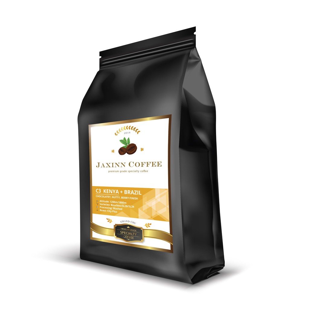 Jaxinn Coffee C3 Kenya & Brazil Specialty Coffee Beans 200g | Shopee ...