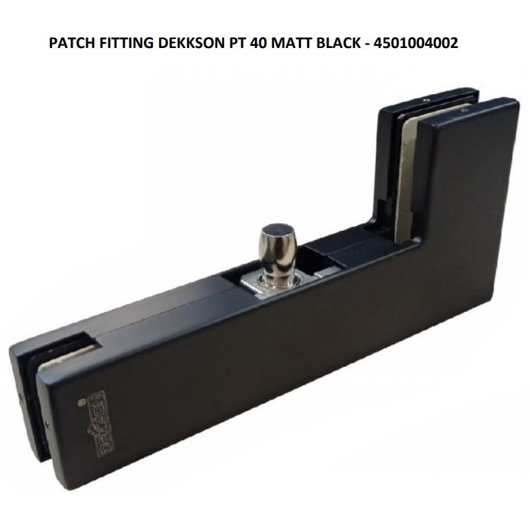 Patch FITTING DEKKSON PT 40 MATT BLACK Over and Side Glass Door Panel ...