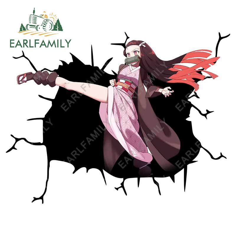 EARLFAMILY 13cm x 10cm for Demon Slayer Nezuko Anime Car Stickers Vinyl ...