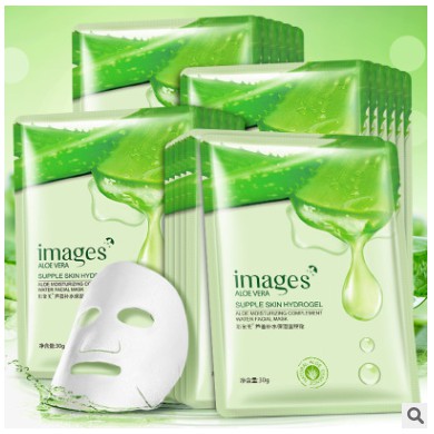 superb IMAGES Aloe Vera Facial Mask Beauty Face Facial Mask / Topeng ...