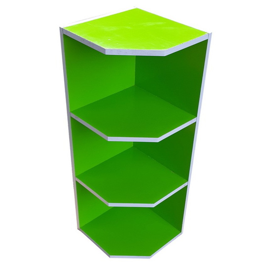 NK Furniline 3-Tier Corner Shelf Tower angle-3-Green | Shopee Singapore