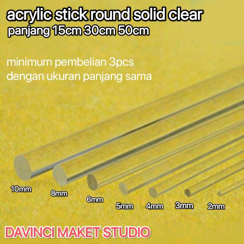 Acrylic Stick Round Solid Rod - Solid Round Acrylic Stick 3mm 5mm 6mm 8mm 10mm Clear 50cm 15cm ...