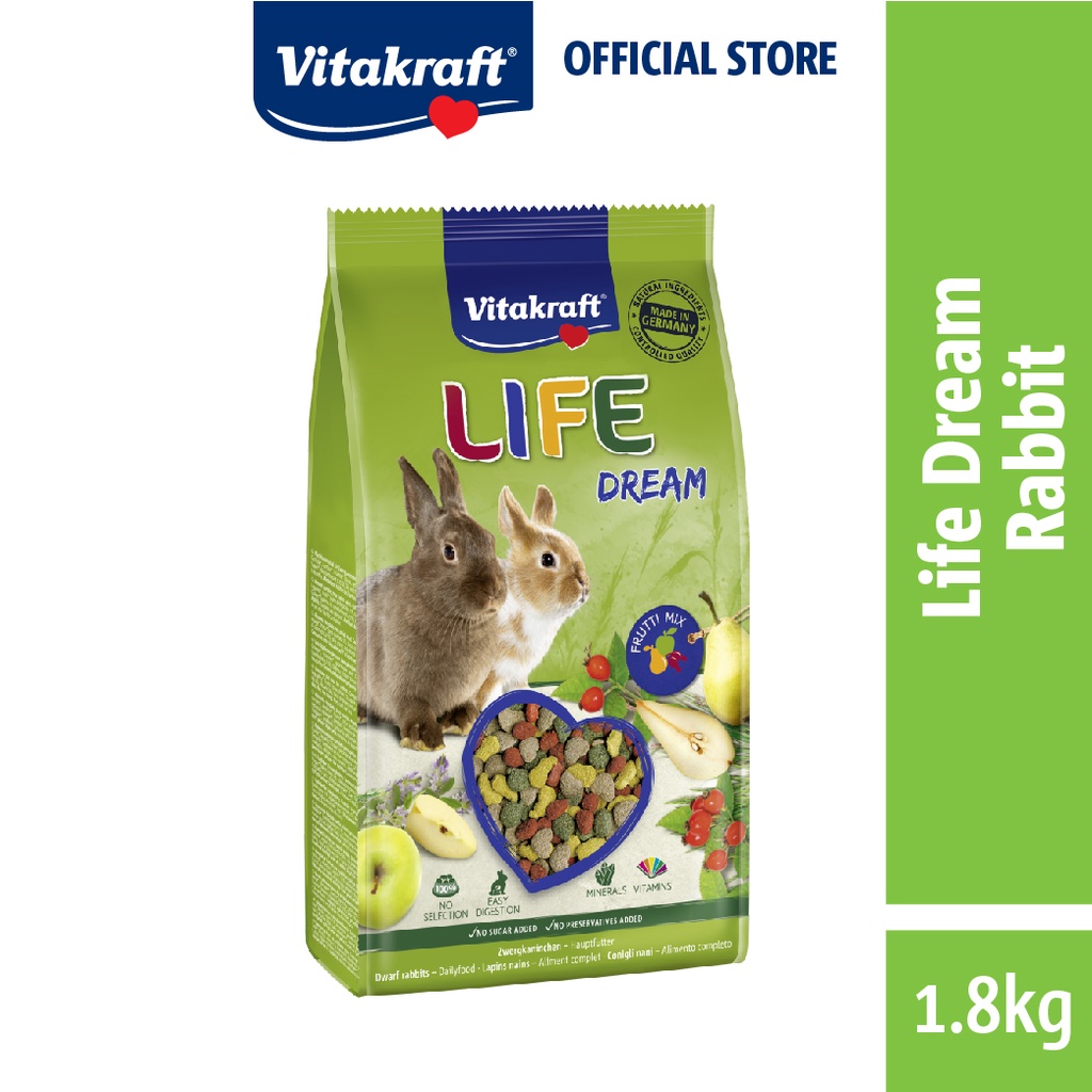 Vitakraft Life Dream Rabbit Food, 600g & 1.8kg, Pet Food For Rabbits ...