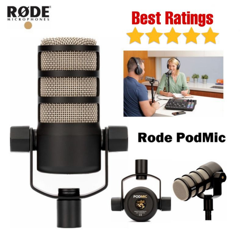 Rode PodMic Broadcast Grade Dynamic Podcasting Microphone/Local ...