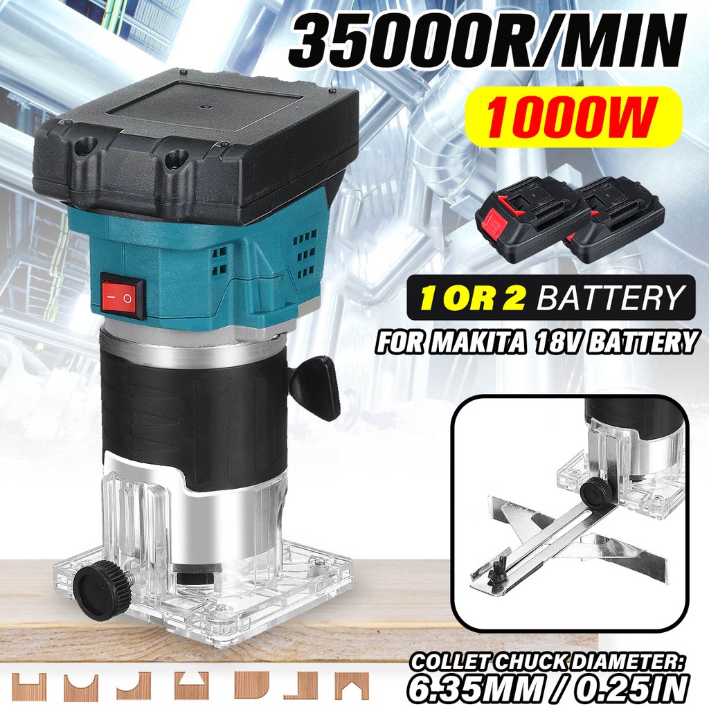 Cordless Electric Trimmer Engraving Slotting Trimming Machine Wood ...