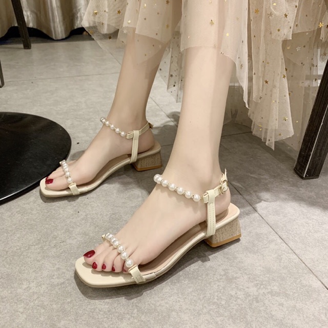Sandals With Square Heels 3 Cm (With Real Images) | Shopee Singapore