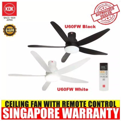 KDK U60FW 60 INCH DC MOTOR CEILING FAN WITH LED LIGHT + 1 YEAR WARRANTY ...