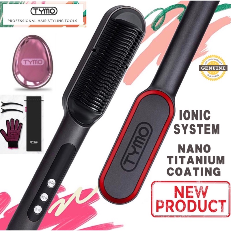 TYMO RING PLUS Ionic Hair Straightener Comb Authentic Hair ...