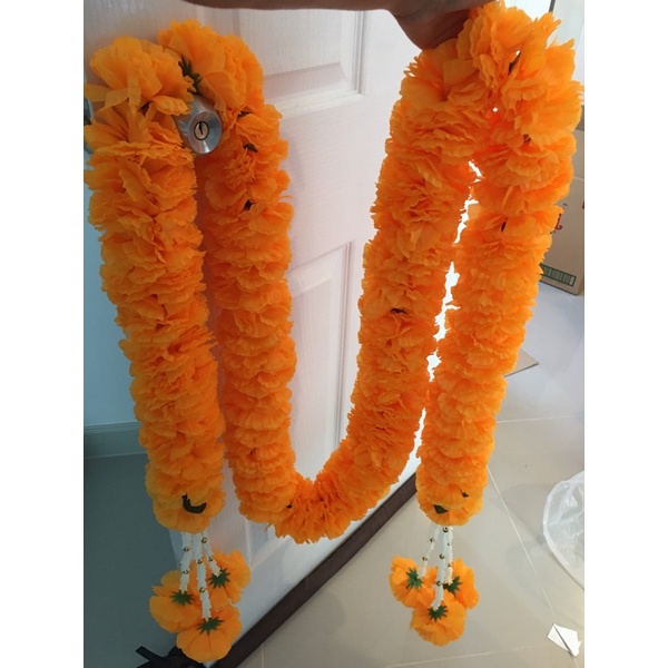 Marigold Garland Big Flowers Orange Color 2 Men Has 1-6 Meters The ...