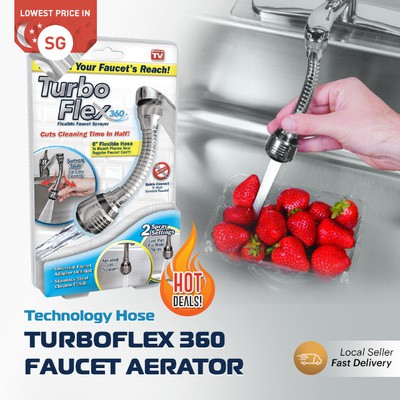 Turboflex 360 Fauchet Aerator Hose Spray For Sink Kitchen Tap Dish ...