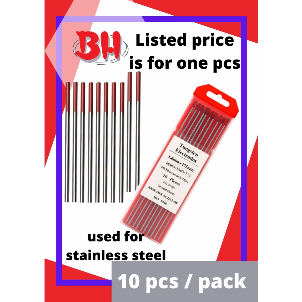 [iBANHEE] TIG WELDING TUNGSTEN ROD/ TIG ROD LENGTH: 150MM (RED ...