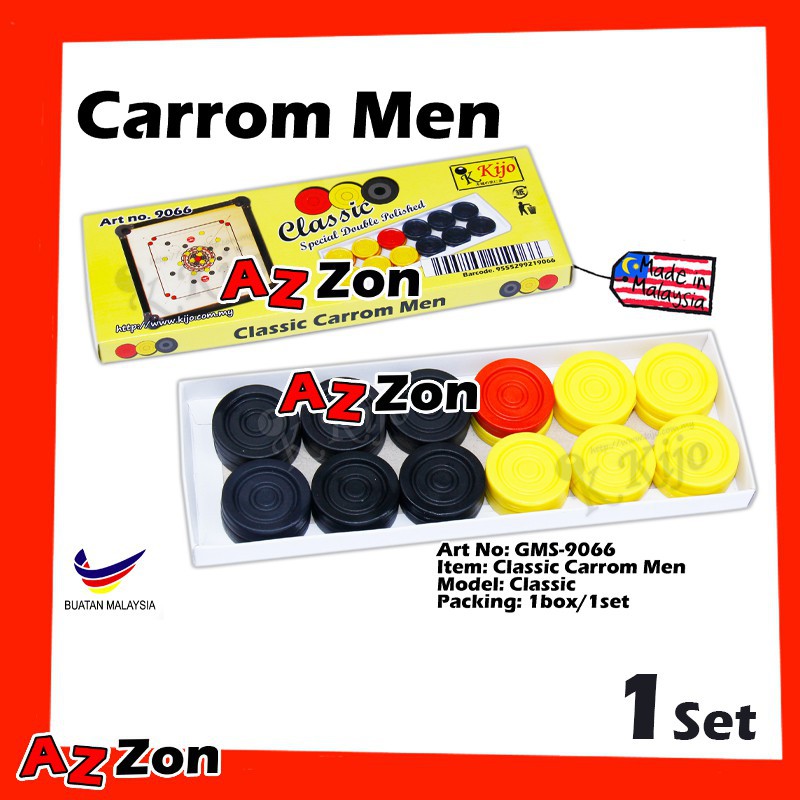 Carrom Men Classic Special Double Polished Carrom Board Accessories ...