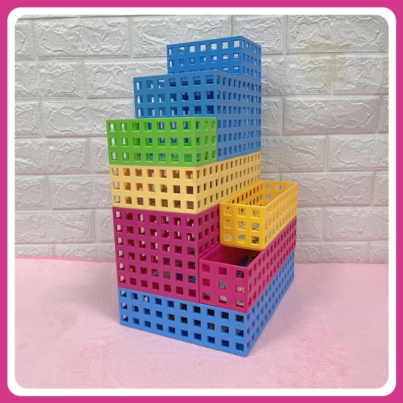 Jimmy Building Block Organizing Box Storage Basket Blue | Shopee Singapore