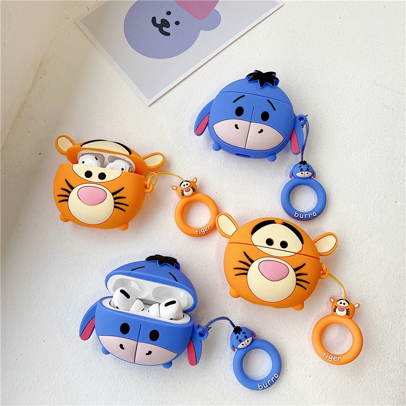 Disney Cute Cartoon AirPods 1/2/Pro Silicone Case Tigger Eeyore Drop ...