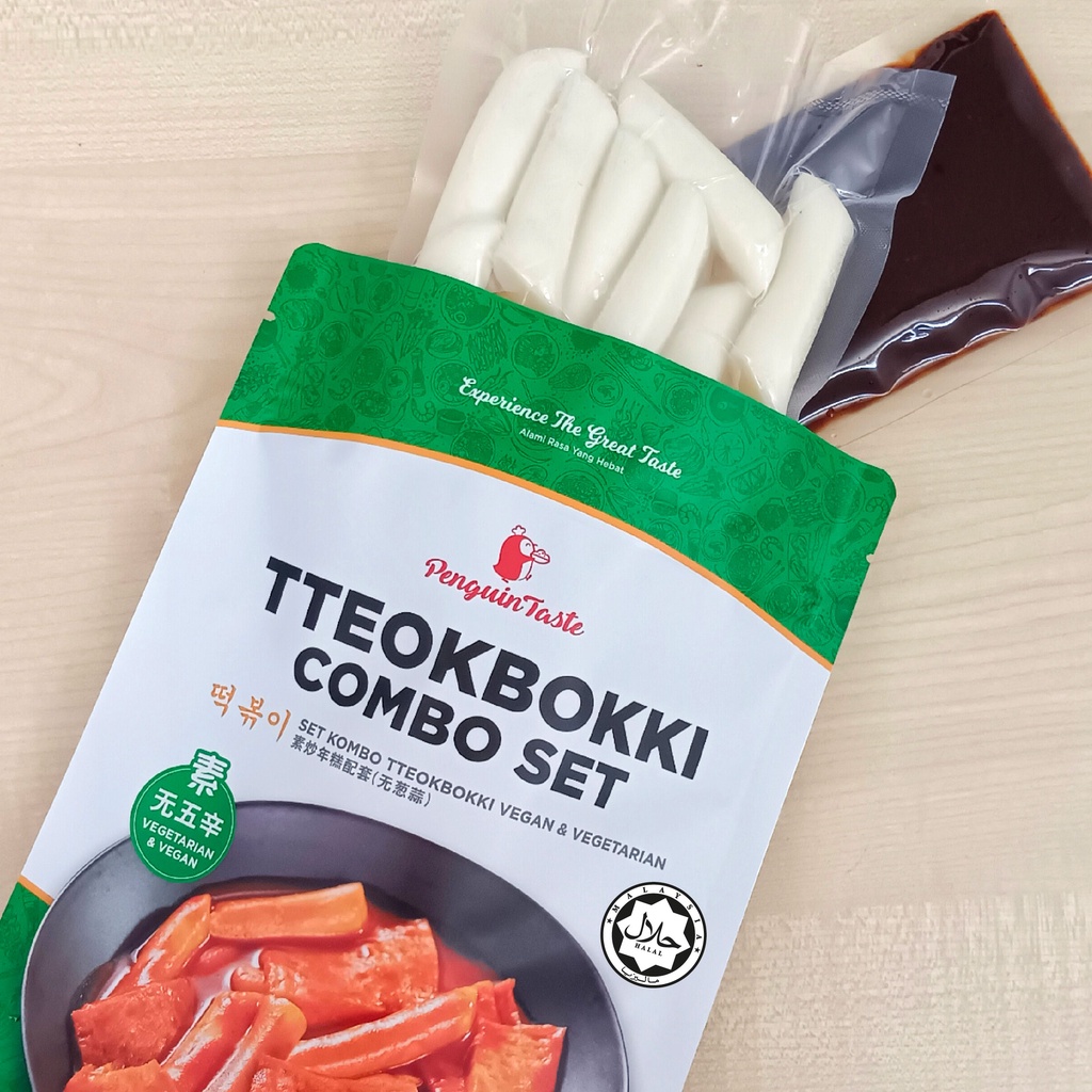 HALAL【素-无五辛】Vegan & Vegetarian Tteokbokki PENGUIN TASTE/Topokki/JAKIM ...