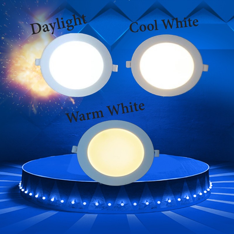 LED Downlight Recess Panel Round & Square 6W / 9W / 12W / 18W / 24W ...