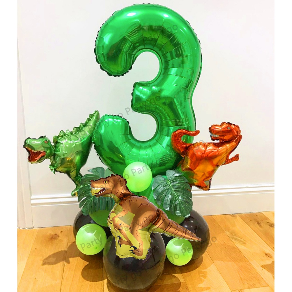21pcs/Set Tropical Jungle Party Balloons Mini Dinosaur Balloon Safari ...