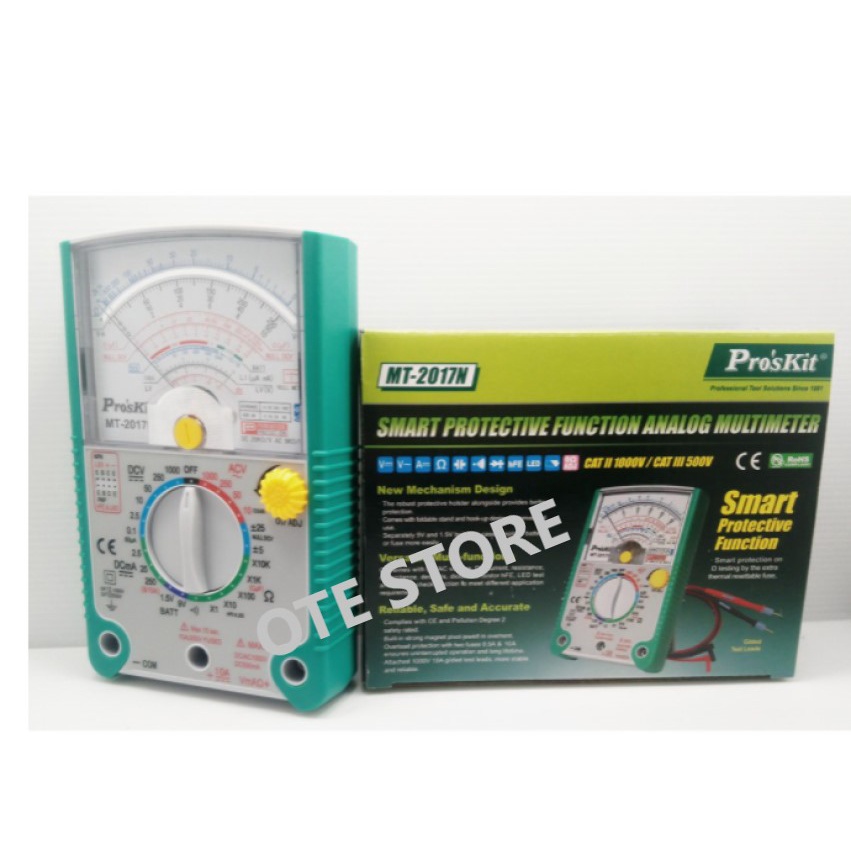 PROSKIT MT-2017N Protective Function Analog Multimeter (Buzzer ...