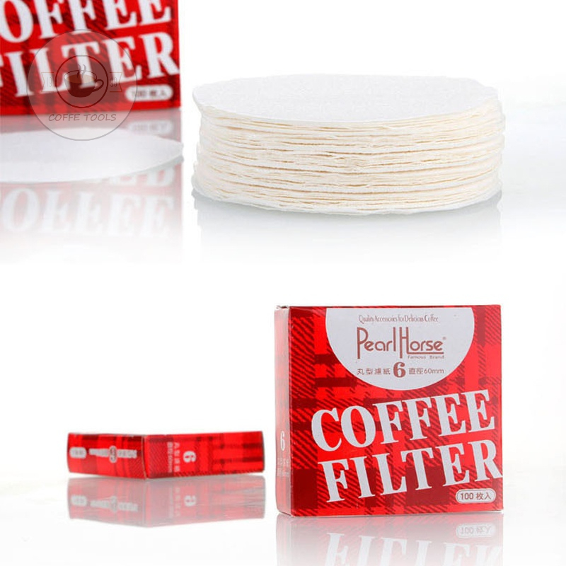 100 sheets of moka filter paper, round coffee filter paper for machine ...