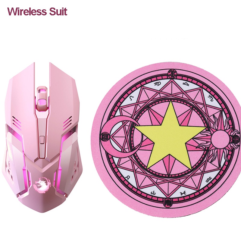 2.4G Rechargeable Wireless Mouse Computer Gaming Mouse with 7 Buttons ...
